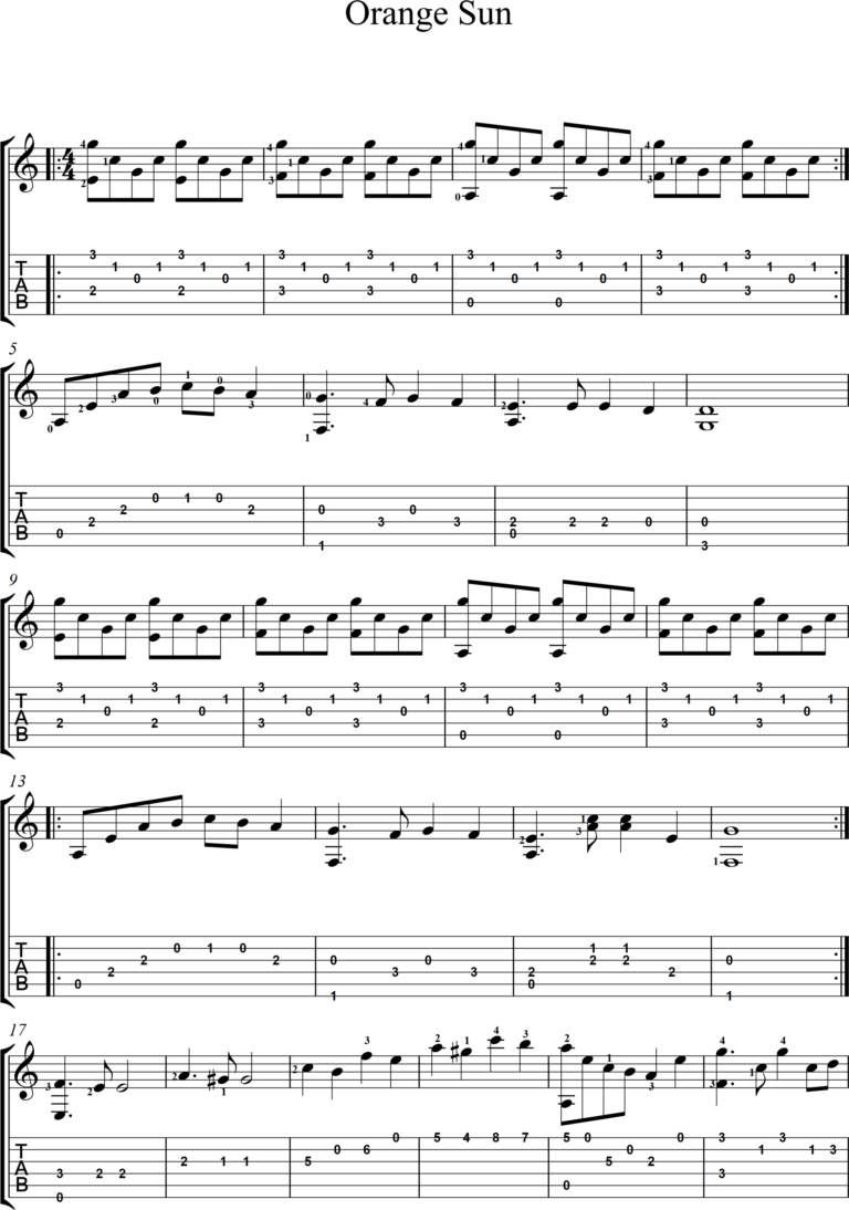 A Collection of Fingerstyle Songs - Orange Sun